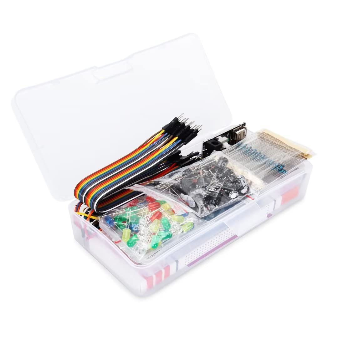 Huayuxin DIY Component Electronic Starter Kit for Arduino Kit STM32 Raspberry Pi, 36-in-1 Electronics Kit, Programmable Engineering Coding Education STEAM/STEM Fun Kit with Arduino IDE C C++ Tutorial