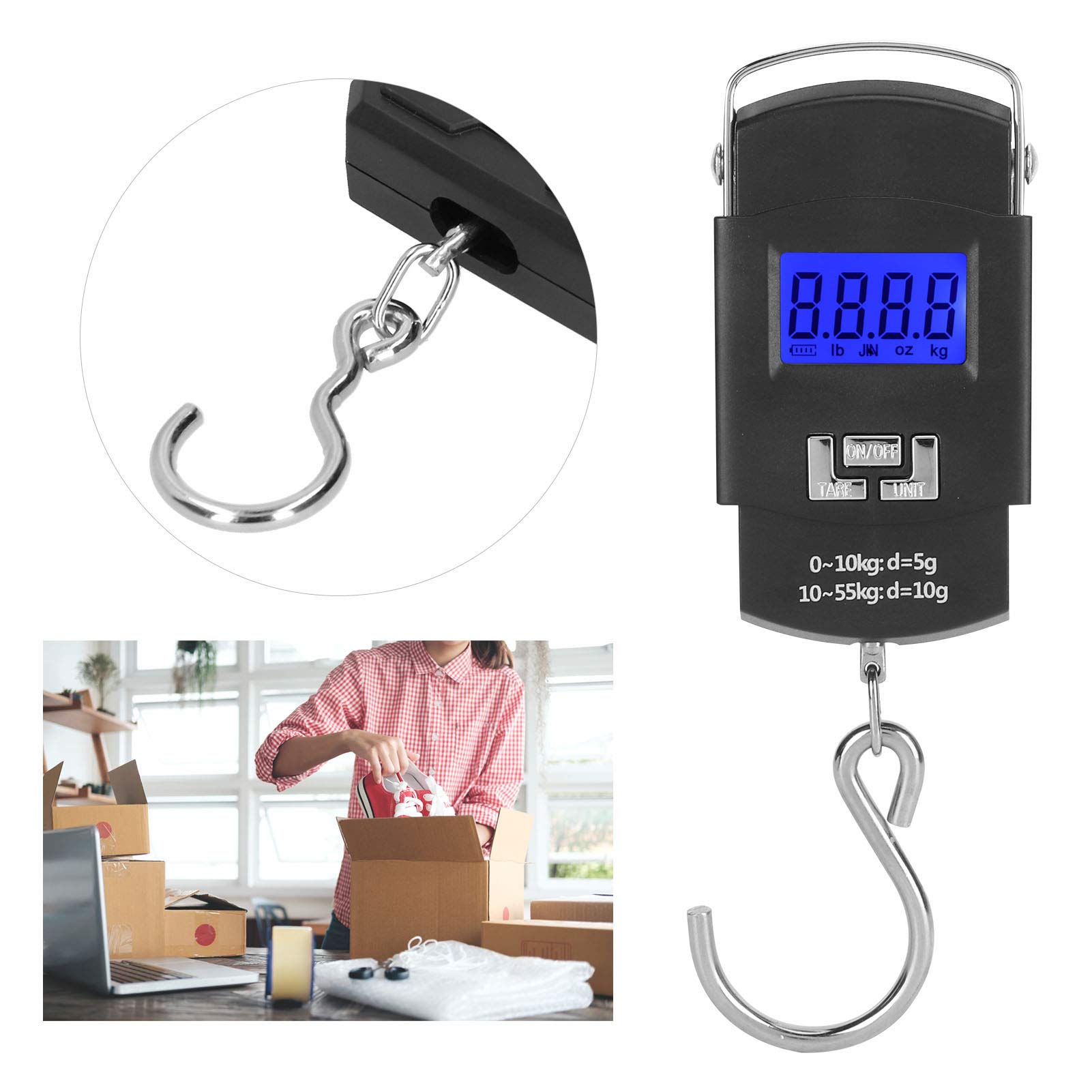 Fish Scale,Electronic Balance Digital Fishing Hanging Hook Scale Fishing Gifts for Men