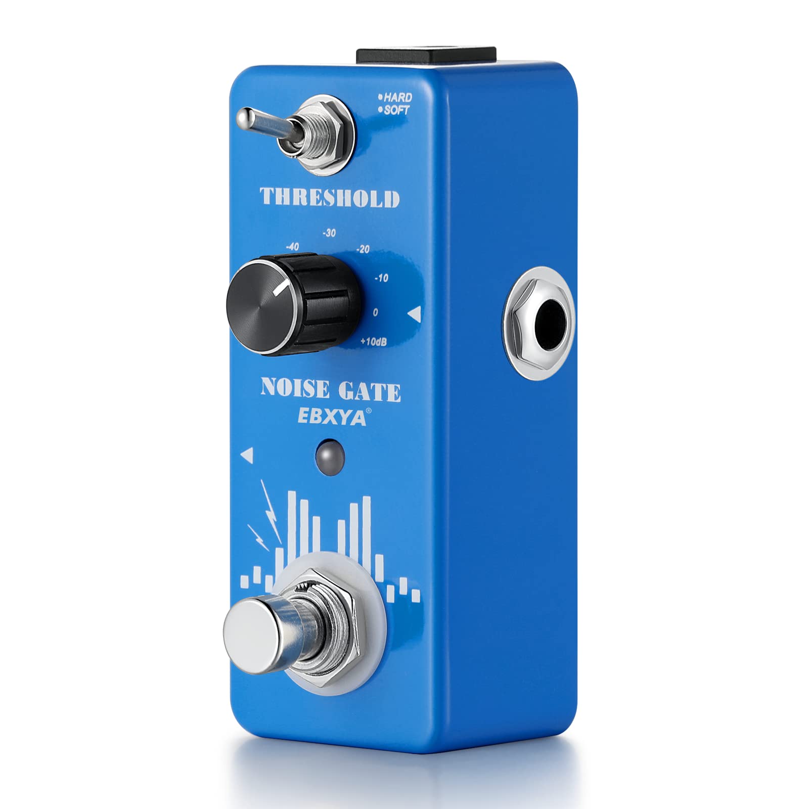 EBXYA Guitar Tuner Pedal, Mini Distortion Guitar pedals with 2 Noise Reducing Modes, Looper Effects Pedal Gate with True Bypass for Electric Guitar, Bass(Sky Blue)