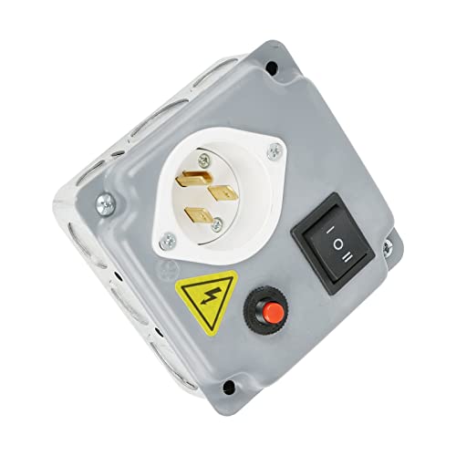Generator Transfer Switches, AQQHSAIN 15 Amp 120V Transfer Switch for Generator Outdoor Manual Transfer Switch with Circuit Breaker, Prewired
