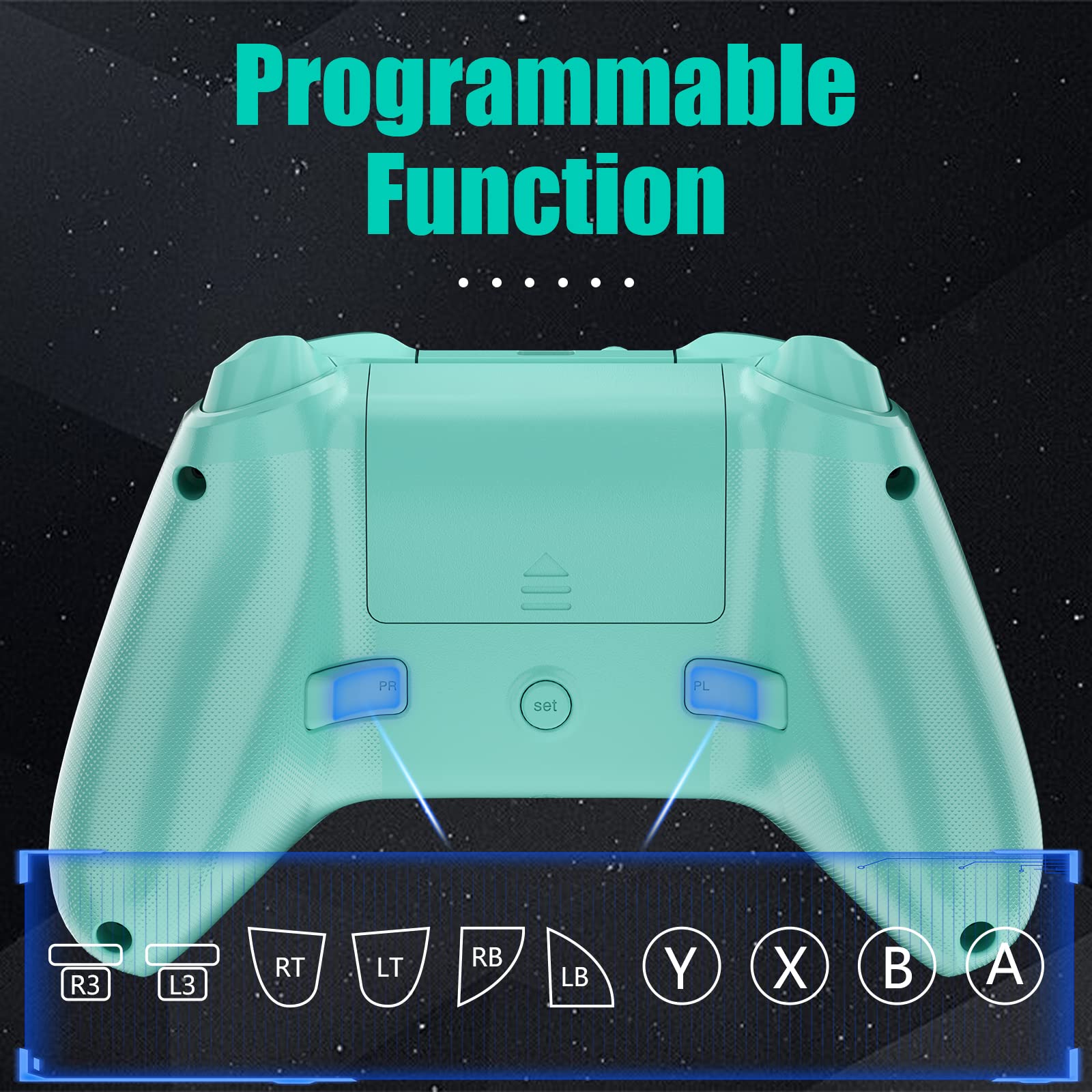 Gamrombo Wireless Gamepad Controller for Xbox, PC, iOS, Android - Bluetooth, WiFi, USB