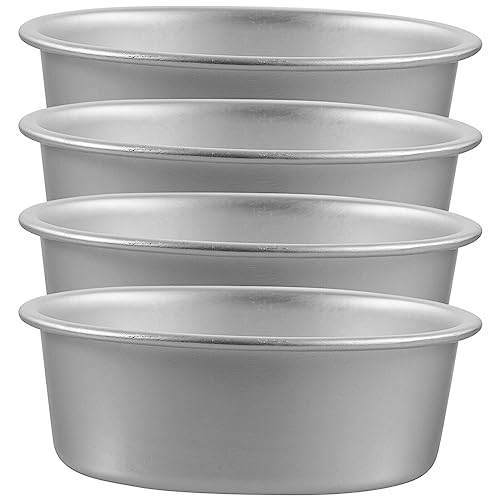 Kichvoe Accessories Oval Cheesecake Pan 4PCS Non-stick Cake Pan Aluminum Cake Mold Bread Loaf Pan Mold Meatloaf Breads Mold for Oven Baking Cake Mold Compatible with Instant Pot