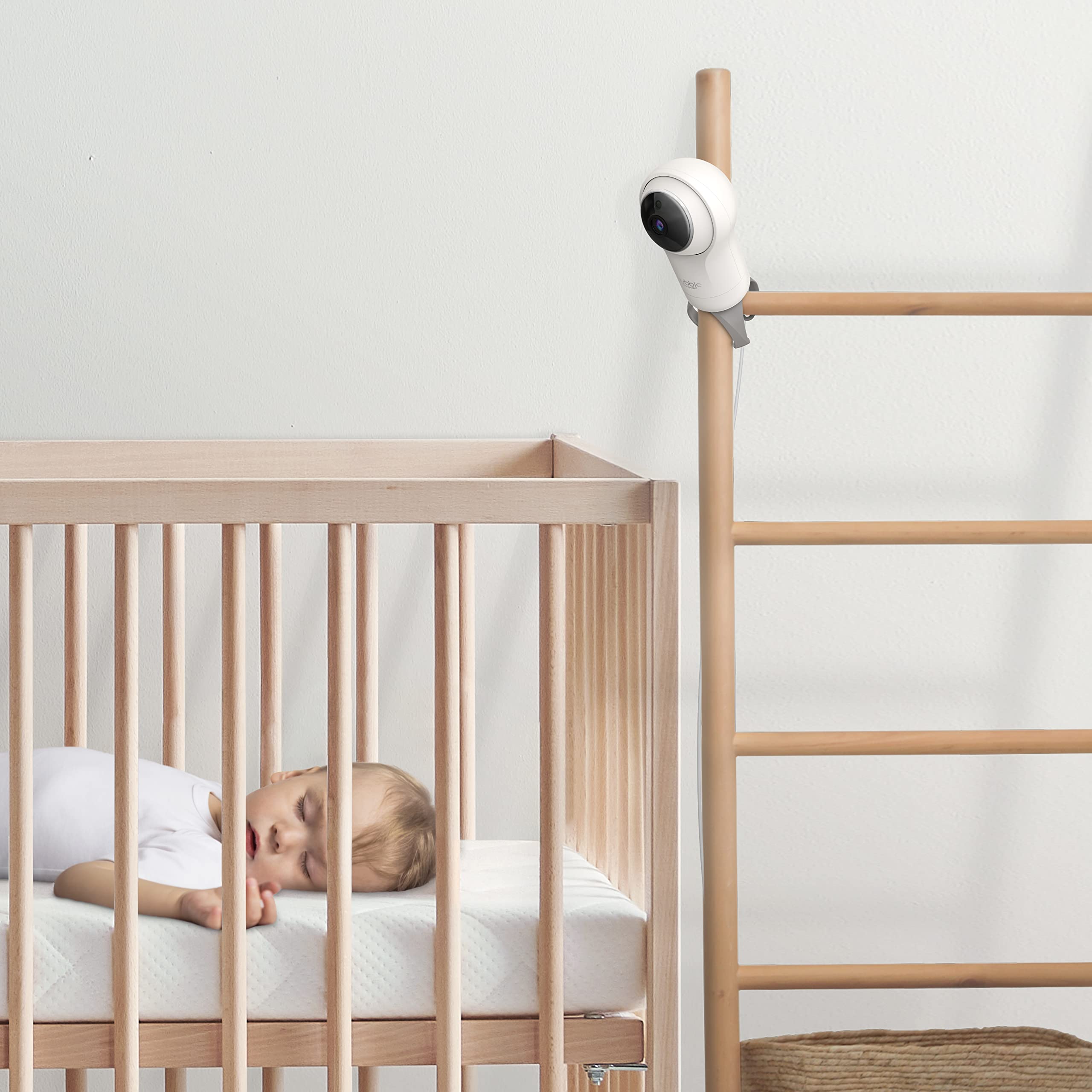 Hubble Connected Grip, Flexible Rubber Baby Monitor Mount for Hubble Baby Camera, Portable Camera Holder for Nursery for Optimal View, Universal Video Baby Camera Mount, Multi-Installation Method