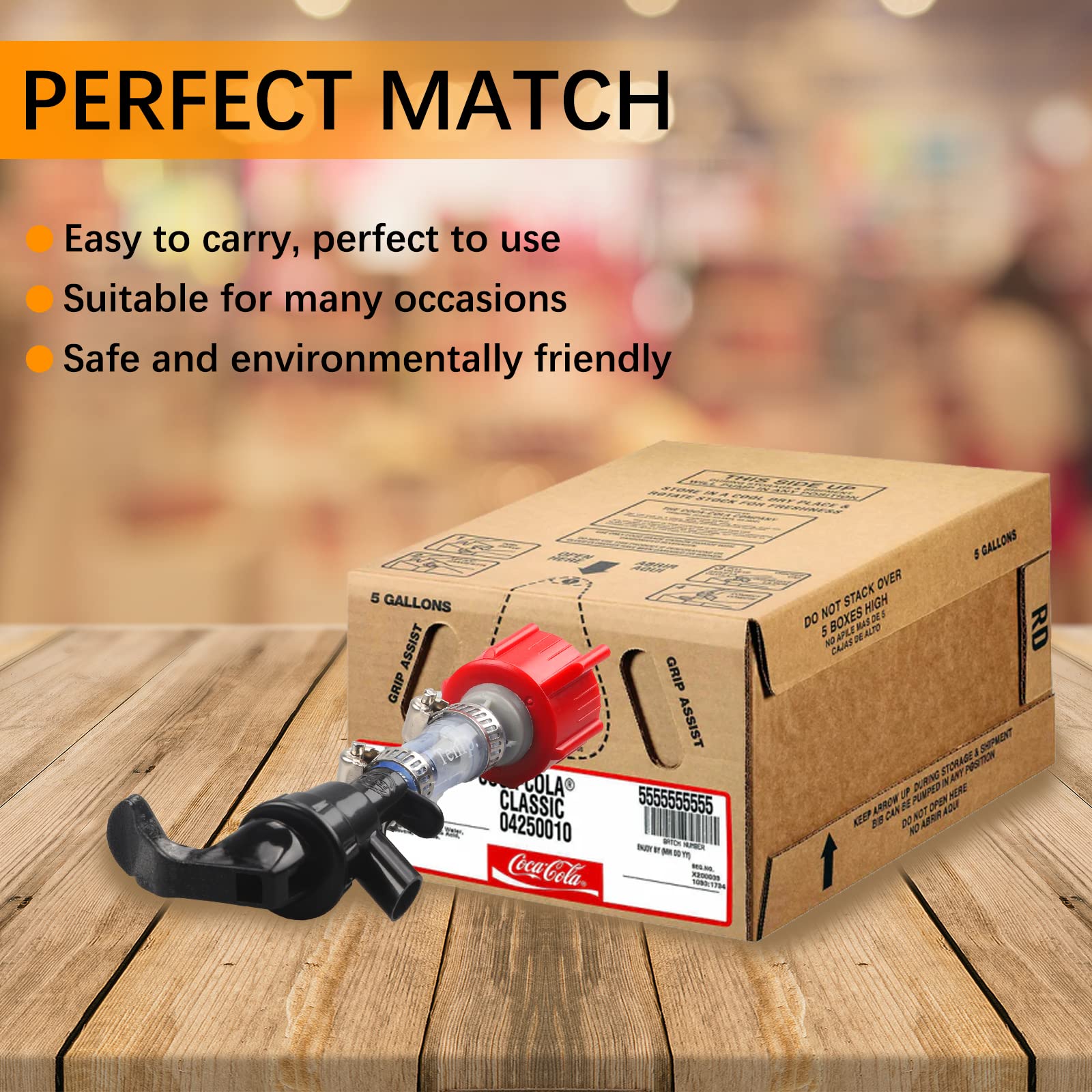 GWENBHMTOOL BIB Tap Valve for Coca Cola Bag in Box Syrups Removable Spigot Kit Soda Dispensing Faucet Hose Kit