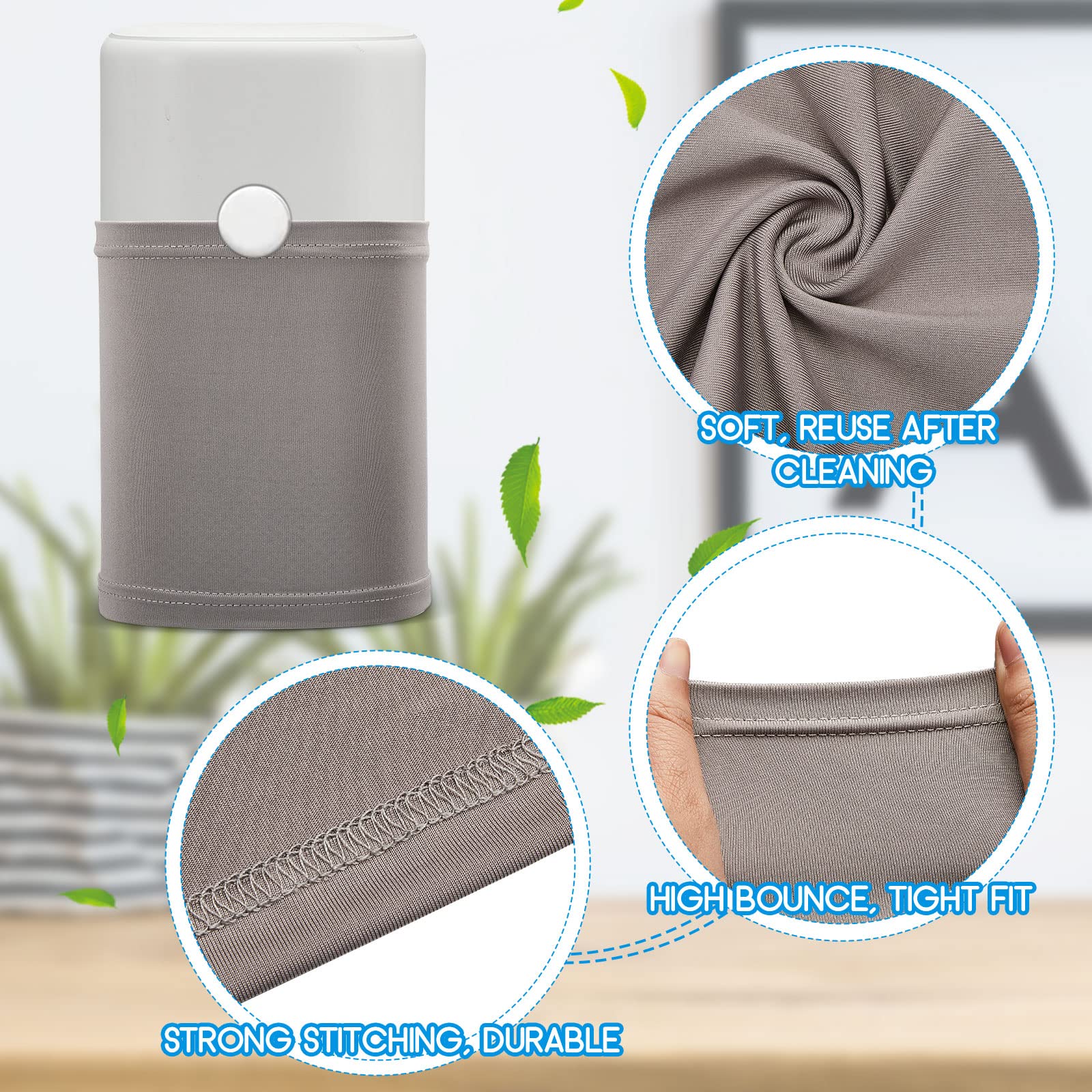 Frienda 4 Pack Replacement Light Gray Washable Pre-Filter Air Purifier Prefilter Covers Compatible with Blueair Blue Pure 411+ Air Purifier, Removes Pollen, Dust, Pet Dander, Lunar Rock