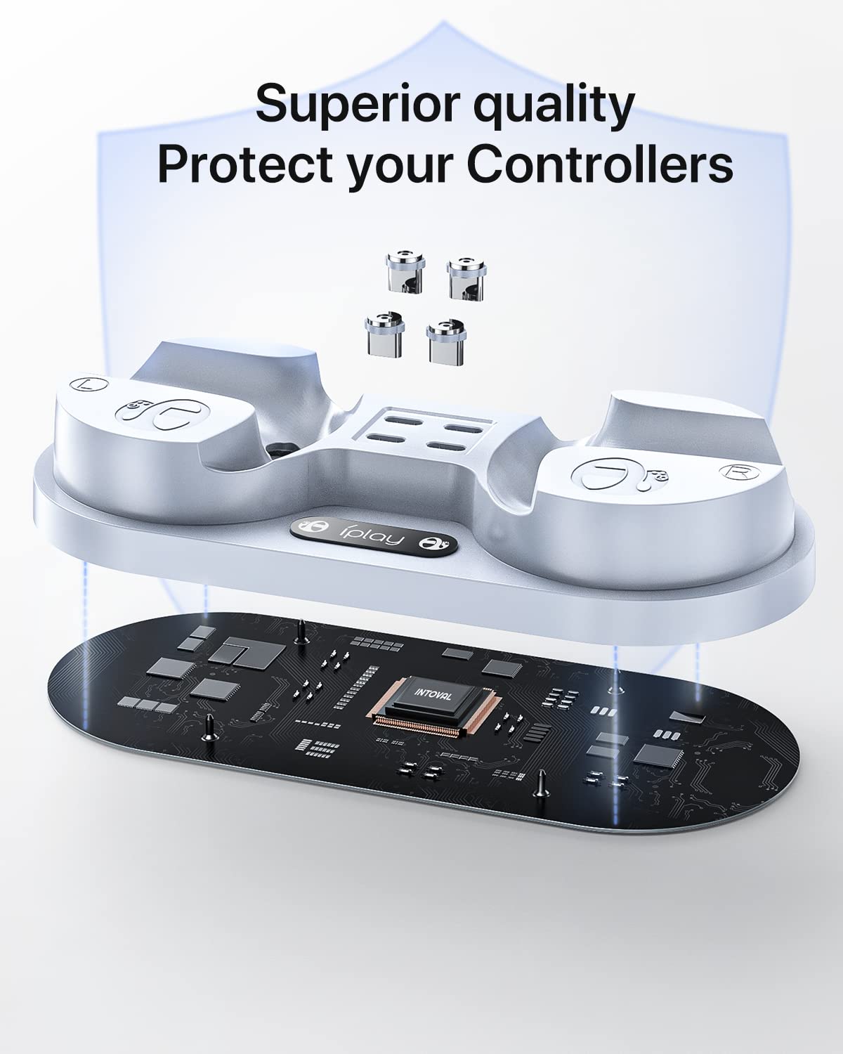 Intoval Charging Station for PlayStation VR2 Sense Controllers, PS VR2 Sense Controller Charging Station.