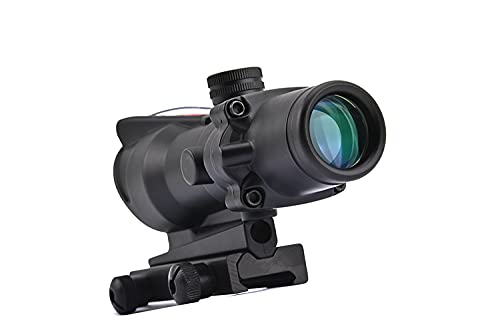 E-Tactical 4x32 Scope Red Cross Glass Fiber Scope Glass Etched Reticle Real Fiber Optics Optical Scope