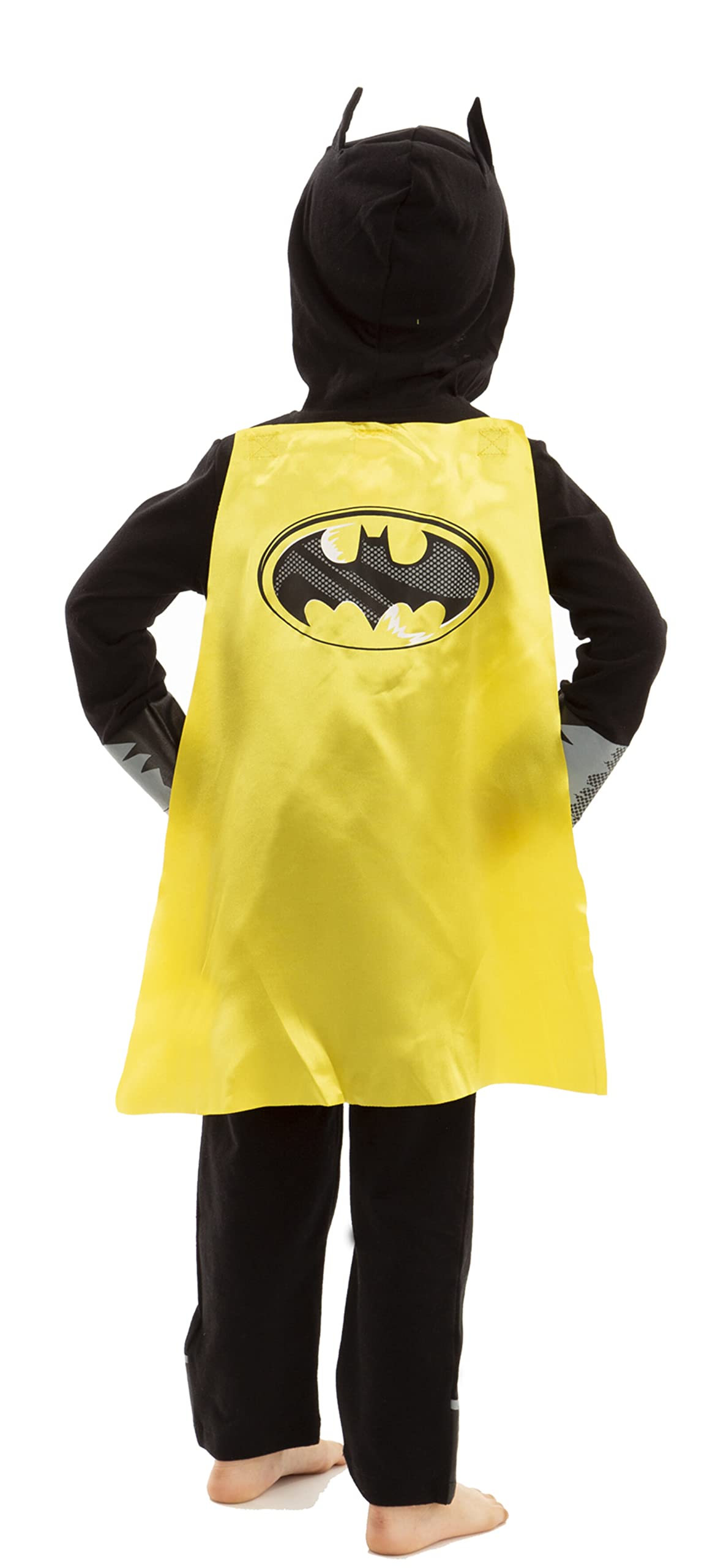 DC Comics Justice League Batman Little Boys Zip Up Cosplay Costume Coverall and Cape Logo 7