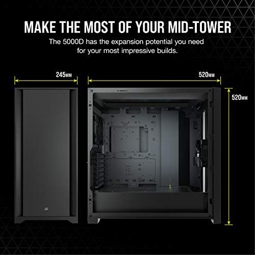 Corsair 5000D Tempered Glass Mid-Tower ATX PC Case - Black