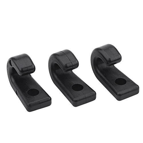 Dilwe 25pcs Kayak Lashing Hooks, J Shape Black Nylon Lashing Hooks for Kayak Bungee Cord Canoes Boats