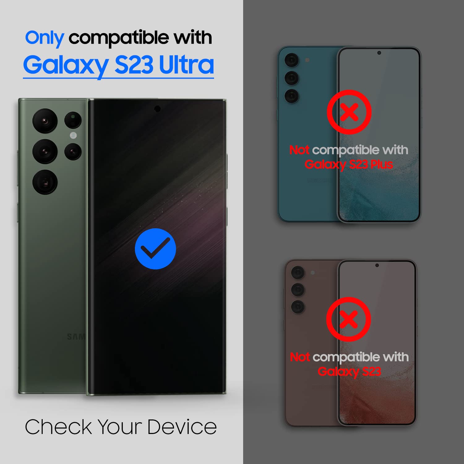 DOME GLASS Screen Protector 2-Pack, UV GEN Film for Samsung Galaxy S23 Ultra, Hard Coated, Scratch Resistant, Anti-Fingerprint, Water Repellent, 6.8in Screen, 2 Pieces