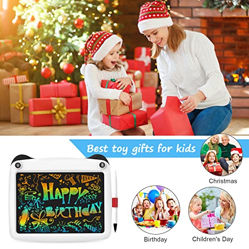 Kids Toys LCD Writing Tablet,9 Inch Colorful Screen Doodle Board,Erasable and Portable Drawing Pad for Birthday Christmas (White)