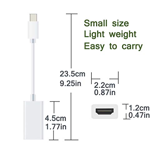 Deorna Mini DisplayPort to HDMI Adapter, Thunderbolt to HDMI Converter for MacBook Air/Pro, Microsoft Surface Pro/Dock, Monitor, Projector and More (1-Pack, White)