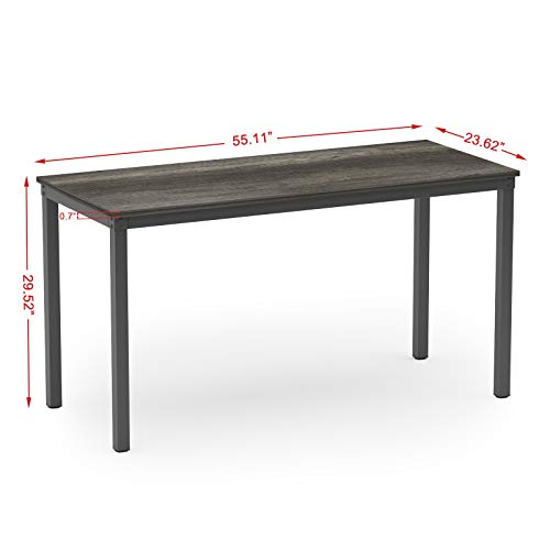 Teraves Computer Desk/Dining Table Office Desk Sturdy Writing Workstation for Home Office (55.11β, Black Oak)