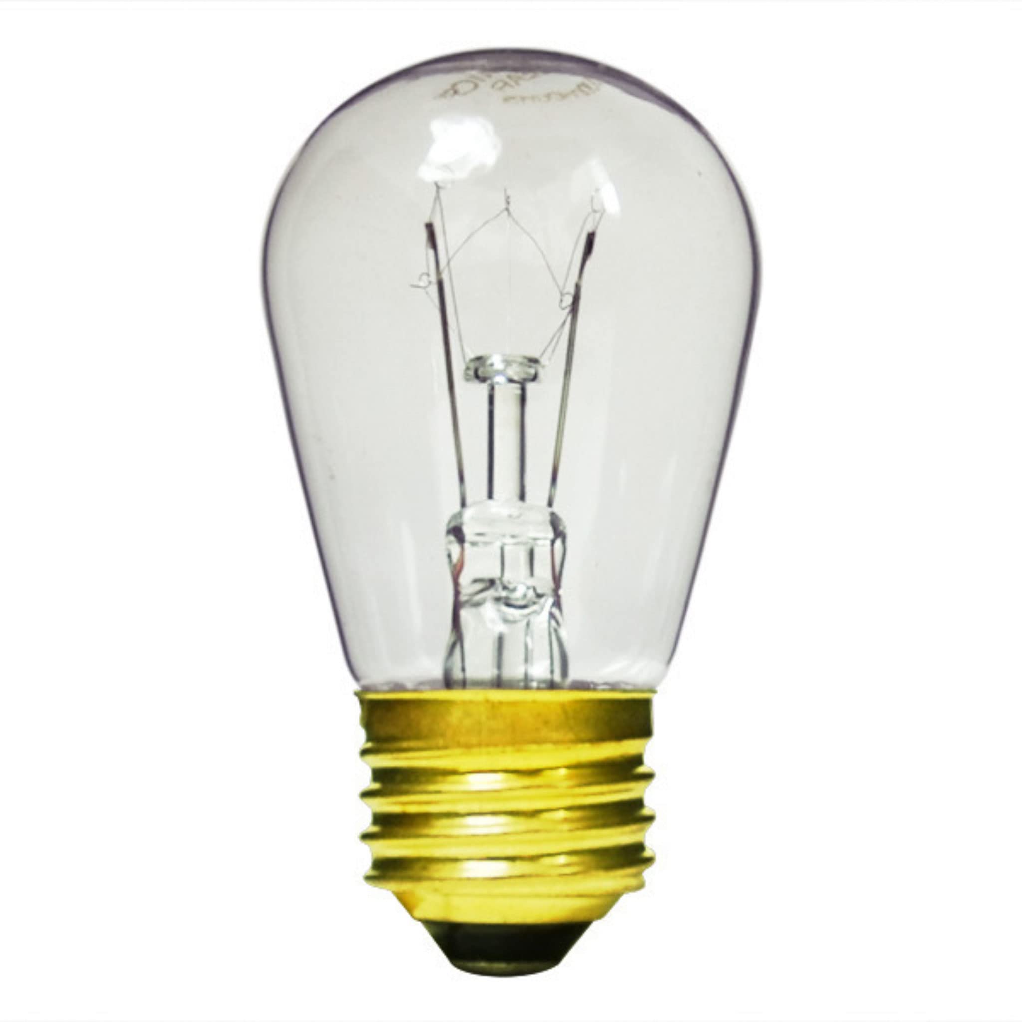 EST. LEE DISPLAY L D 1902 Clear Warm White Edison Bulbs 25/pcs Incandescent S14 Light Bulbs 11-Watt, 120-Volt, E26 Medium Base Sockets