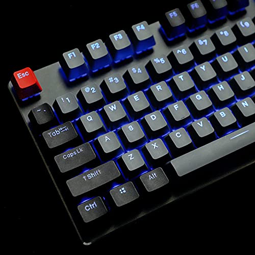 YMDK Double Shot 108 Dyed PBT Shine Through OEM Profile Dolch Keycap for MX Switches Mechanical Keyboard(Only Keycap) (Dolch)