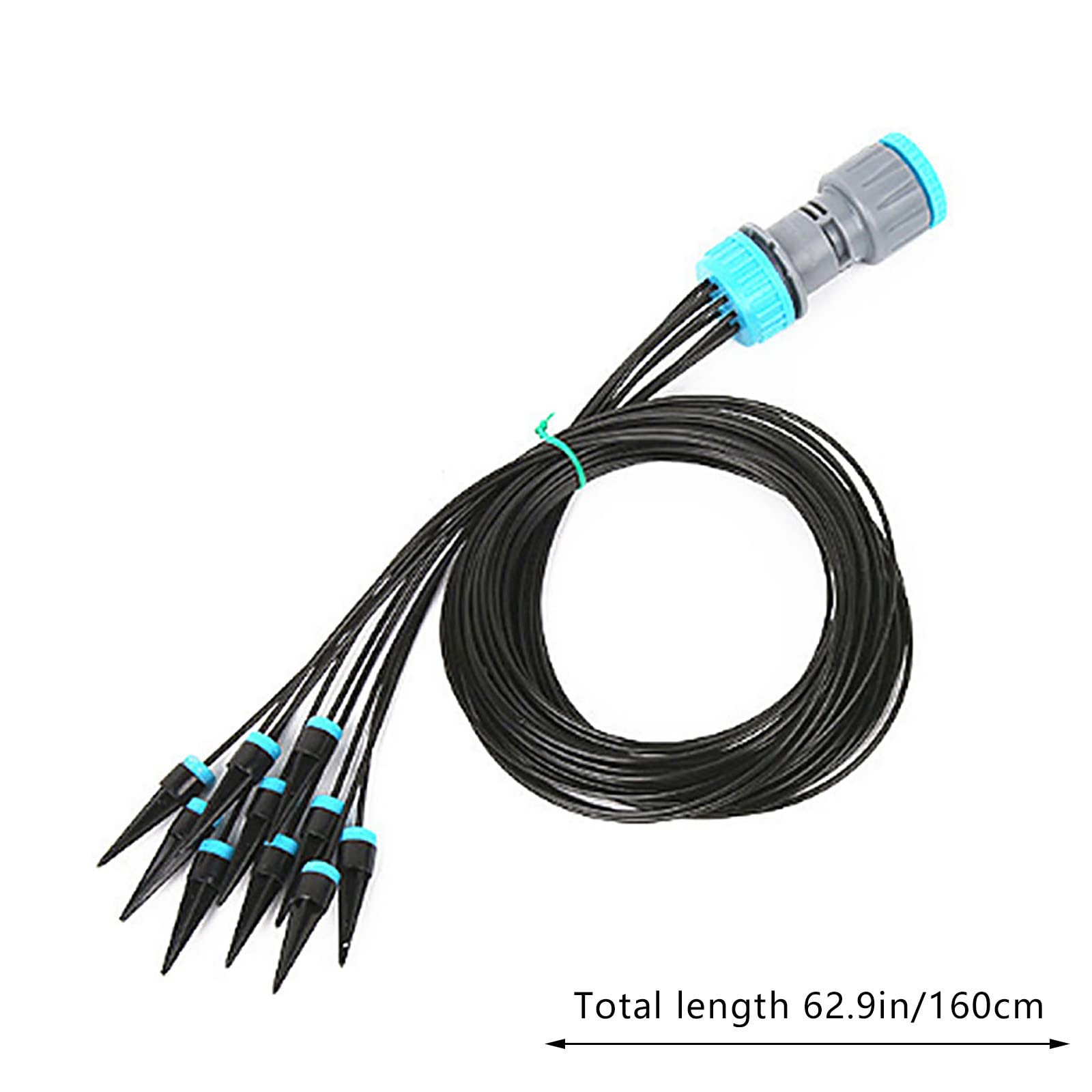 Irrigation System for Raised Garden Bed Device Garden Seepage Automatic Device Water Watering Irrigation 10 Dripper Patio & Garden Watering Can for Outdoor Plants 2 Gallon (Black, One Size)