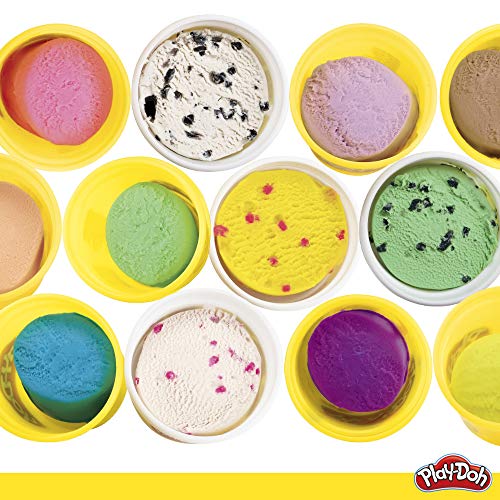Play-Doh Bulk Ice Cream Theme 13-Pack of Non-Toxic Modeling Compound with Color Burst Plus 6 Tools (Amazon Exclusive)