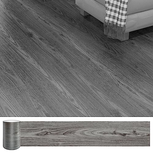 Peel and Stick Floor Tile, 36 Pack 54 Sq.Ft,Vinyl Flooring Tiles Wood Plank Sheet,Self-Adhesive DIY Flooring for Bathroom,Kitchen,Bedroom, Living Room, (36" x 6",Nature Grey)