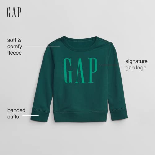 GAP baby boys Logo Crewneck Sweatshirt, Golden Plate 974, 6-12 Months US