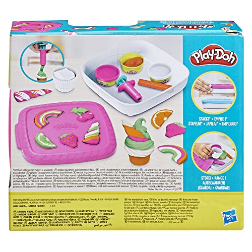 Play-Doh Create ‘n Go Cupcakes Playset, Set with Storage Container, Arts and Crafts Activities, Kids Toys for 3 Year Olds and Up