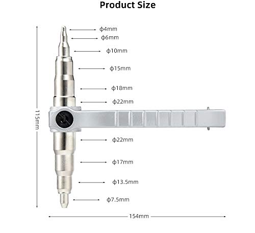 JoyTube Copper Pipe Tube Expander Tool manual Swaging hand tool Refrigeration Tube Expanding Tool kit 1/4β to 7/8β