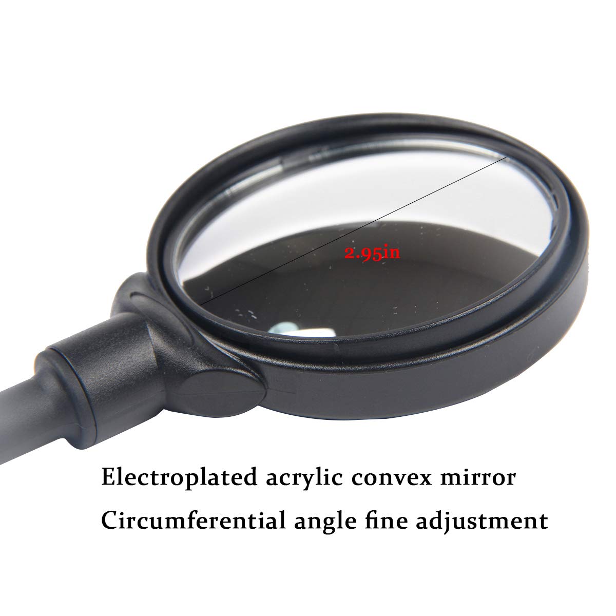 Diniiko 2 Pack Bike Rear View Mirror Bicycle Blindsight Multi Wide Angle Adjustable Shockproof Billet Aluminum Universal Mirror for Mountain Bike Road Bicycle Electric Bike Motorcycle