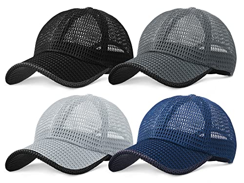 Foaincore Summer Mesh Baseball Cap for Men Adjustable Breathable Caps Women Men's Hat Quick Dry Hats Casual Trucker Hat (Elegant Colors)