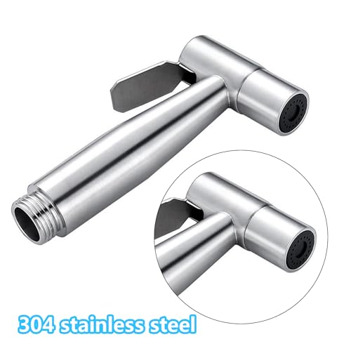 Handheld Bidet Sprayer for Toilet, 7/8" Stainless Steel Adjustable Pressure Bidet Faucet Diaper Sprayer Set with Hose Attachment for Bathroom