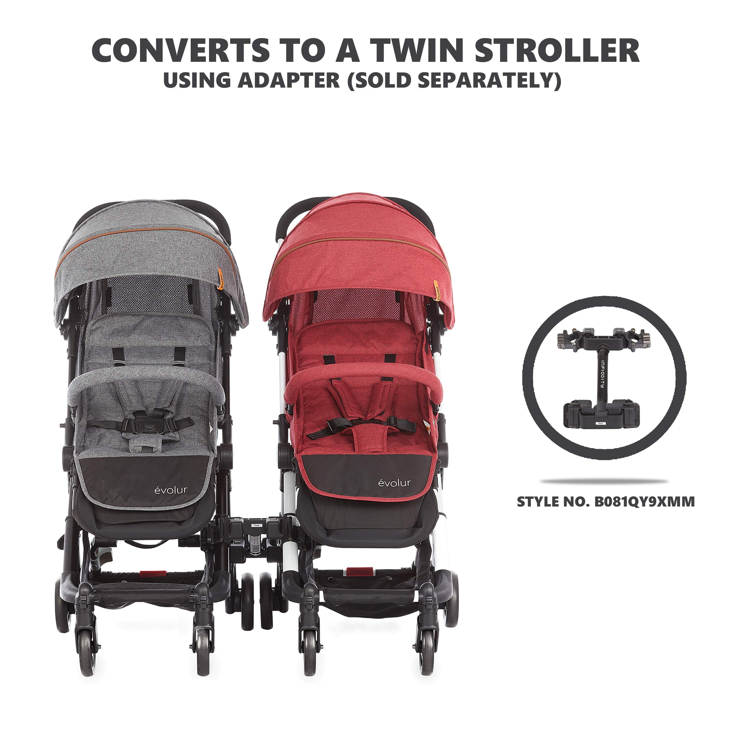 Evolur Infinity, Convertible Stroller, Red