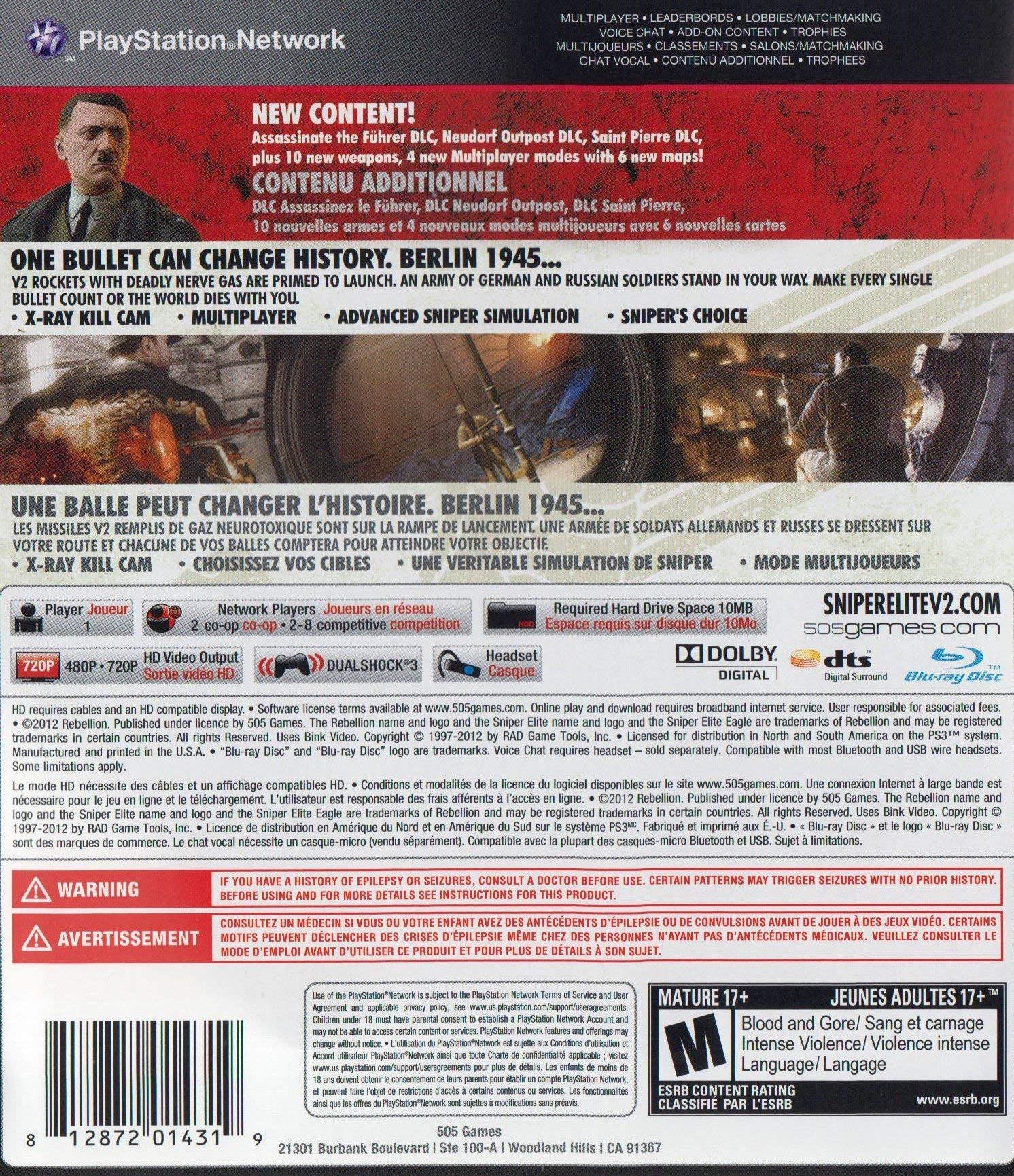Sniper Elite V2: Silver Star Edition - Playstation 3