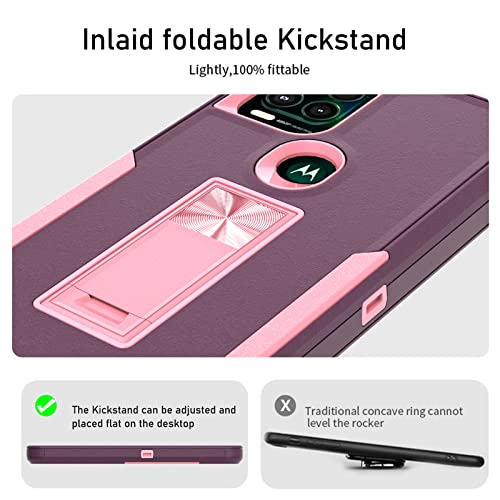 MDCN Military Grade Moto G Stylus 5G Case 2021 - Purple, HD Screen Protector, Magnetic Kickstand, Car Mount, Heavy Duty Protection