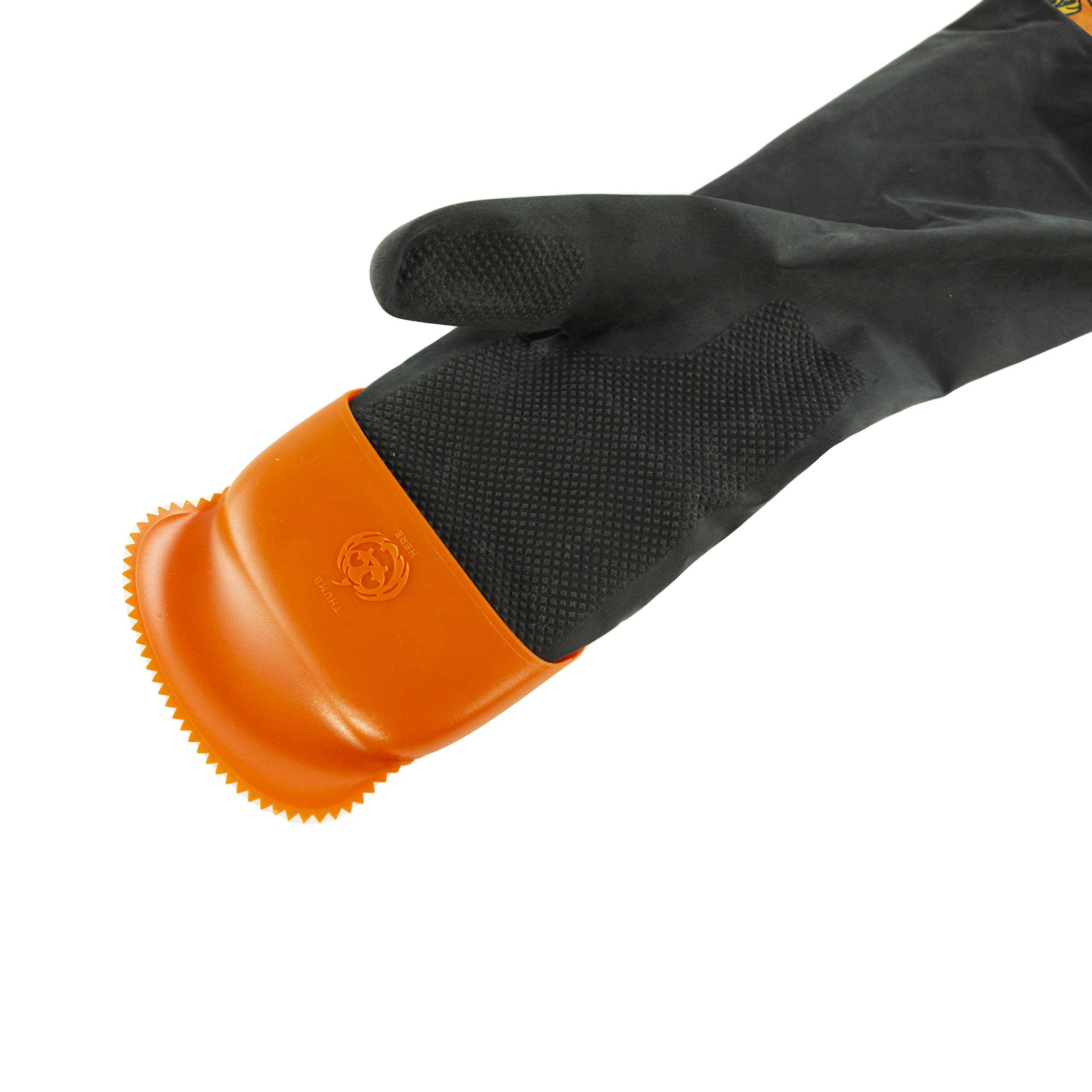 Halloween Moments Pumpkin Scraper Glove – As Seen On Shark Tank - Mess Free and Fun Pumpkin Carving Kit – Carve and Clean Jack-O-Lantern Guts with Ease and Zero Mess on Your Hands!