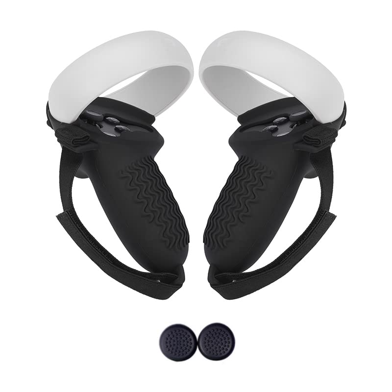 EYERZ Touch Controller Grip Cover for Oculus Quest 2 Silicone Anti-Throw Grips Cover with Adjustable Knuckle Straps Accessories