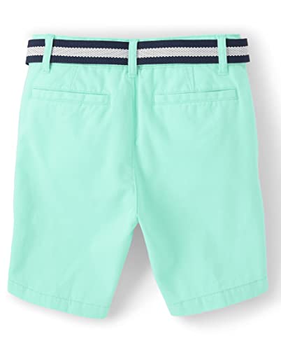 The Children's Place Boys' Belted Chino Shorts, Sky Blue, 8