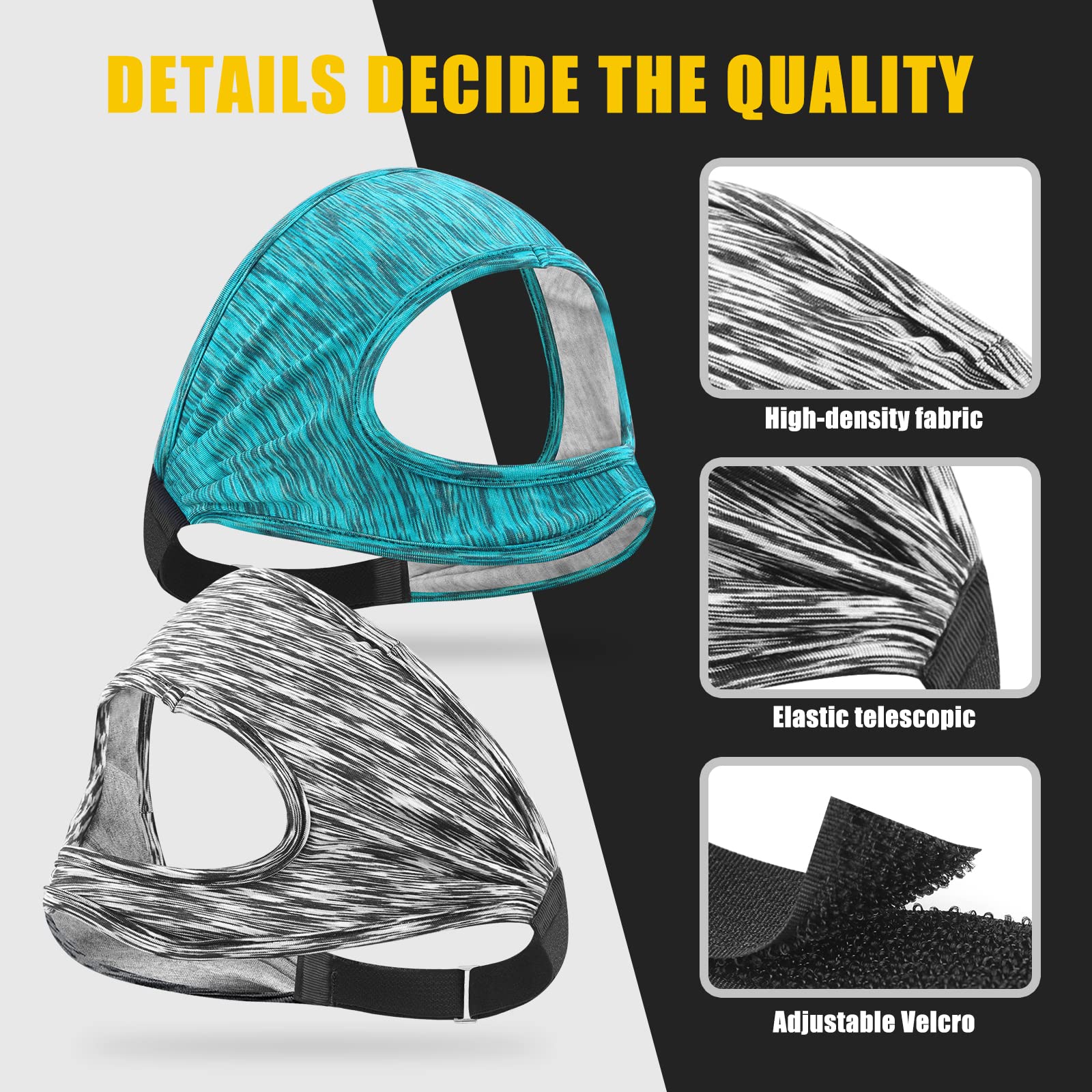 Eyglo VR Eye Cover Sweat Guard for Meta Oculus Quest 2/1/Go,PS VR,Oculus Quest 2 Sweat Absorber Moisture Wicking Athletic Cotton Sweat Bands for VR Game Play,Workout(2 Pack)