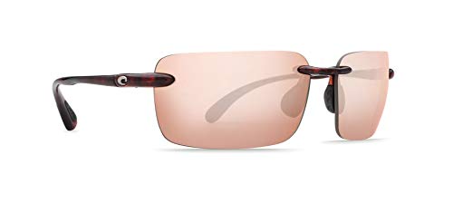 Costa Del Mar Men's Cayan Sunglasses, Tortoise/Copper Silver Mirrored Polarized-580P, 65 mm