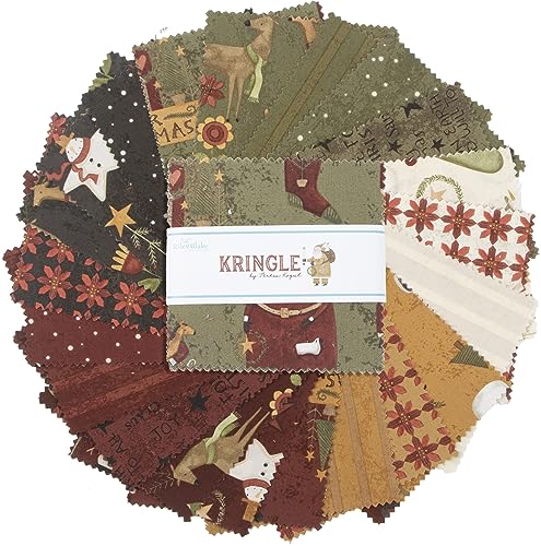 Teresa Kogut Kringle 5" Stacker 42 5-inch Squares Charm Pack Riley Blake Designs 5-13440-42