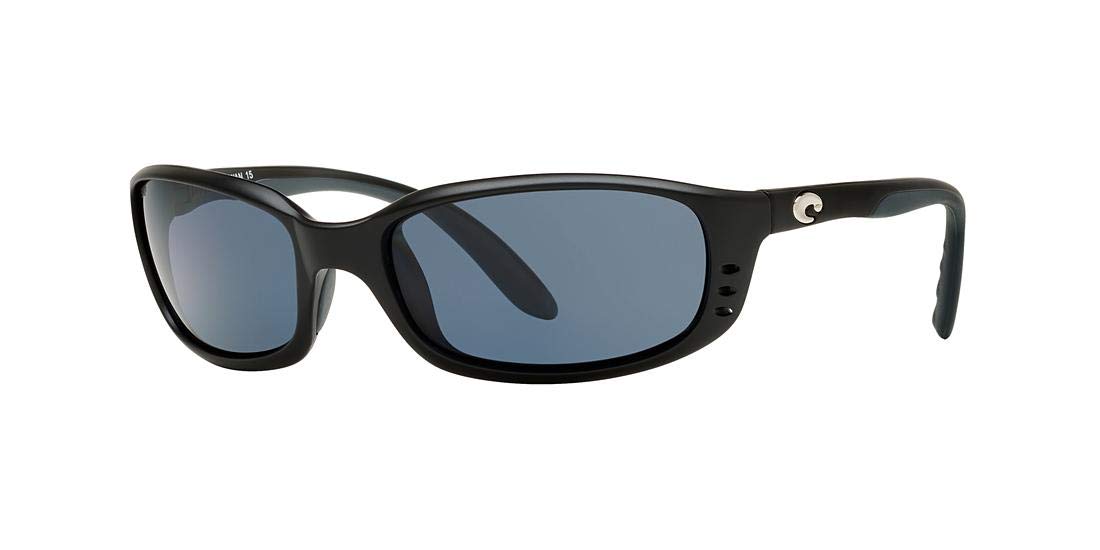 Costa Del Mar Men's Brine Readers Oval Sunglasses, Matte Black/Grey C-580P, 59 mm, 2.50