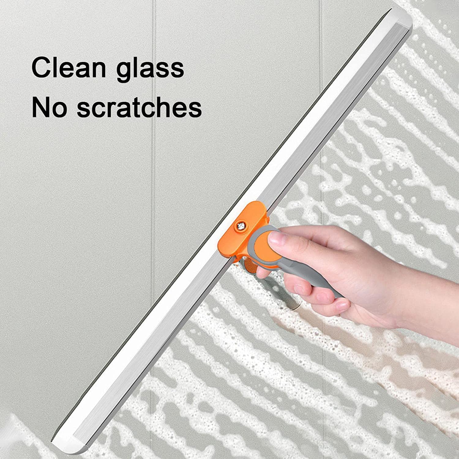 Floor Scraper, Long Handle Wiper Broom, Multi-Purpose Rotating Floor Scraper, Wet and Dry, Kitchen Sweeping Hair, Tile Pet Hair Floor Glass Window Water Foam Deep Cleaning