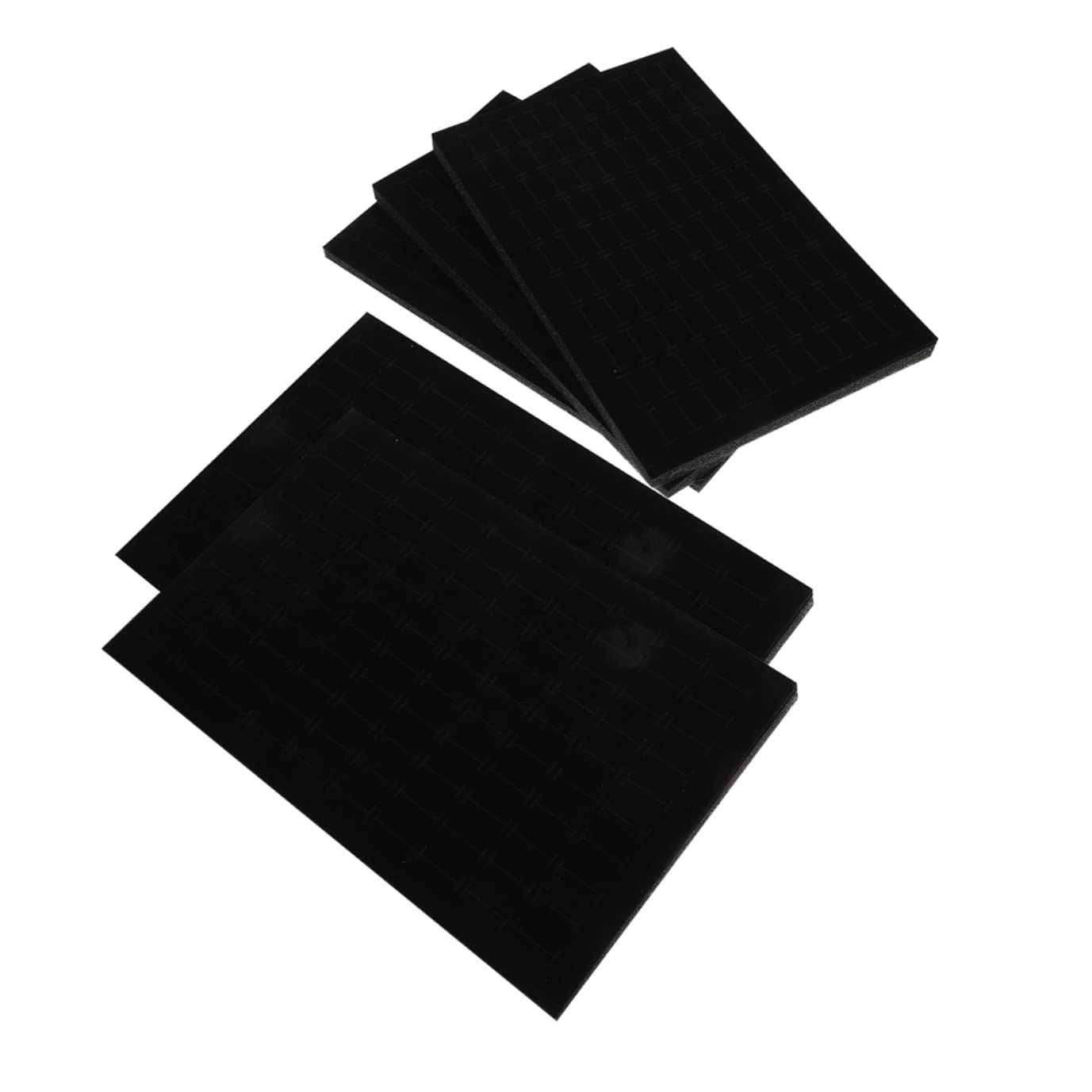 EXCEART 6 pcs Pad Tray Earrings Black Necklace Earring Selling Organizer Holder Storage Rings Sponge Ring Insert Mats Foam Showcase Pads Slots Jewelry Trays for Holders Display with