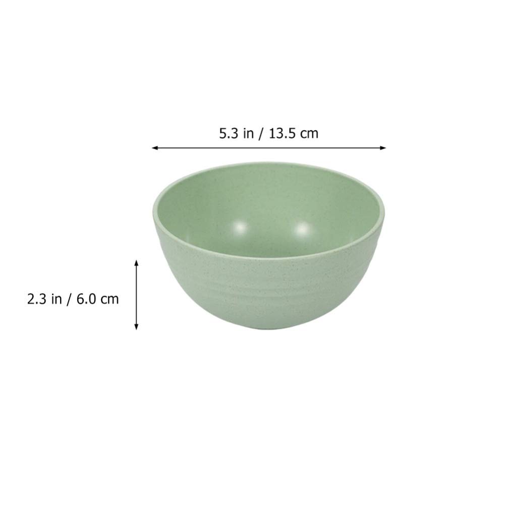 Hemoton 10pcs Unbreakable Cereal Bowls Wheat Straw Fiber Dishwasher and Microwave Safe Bowls for Dinner Dessert Rice Soup Pink Blue Beige Green Purple