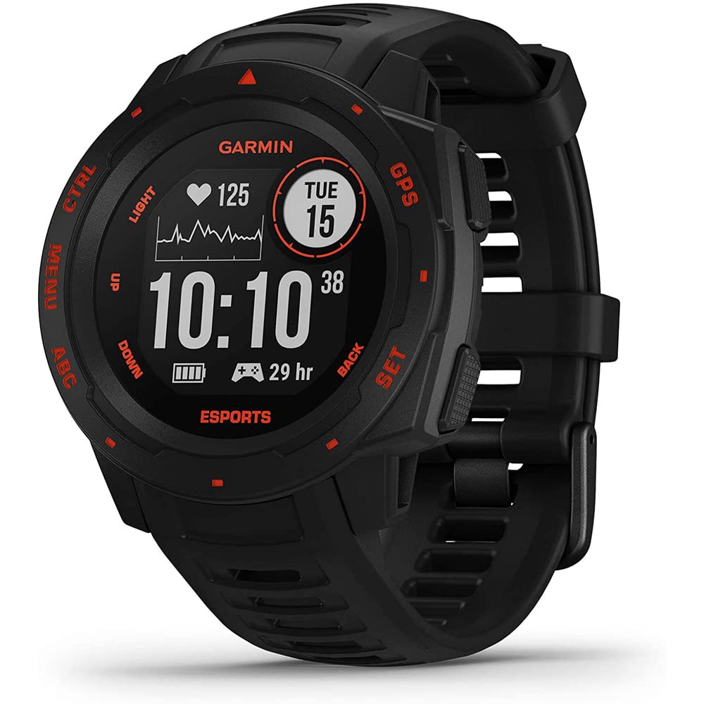 Garmin 010-02064-73 Instinct E-Sports Edition Smartwatch, Black Lava Bundle with 2 YR CPS Enhanced Protection Pack