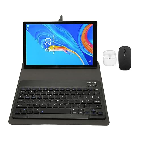 DAUERHAFT 10.1 Inch FHD Tablet, MT6735 Deca Core 256GB Expandable 2 in 1 Tablet PC for Android 12 for Work (US Plug)