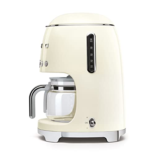 Smeg Retro Drip Coffee Machine and 2-Slice Toaster Bundle, Cream