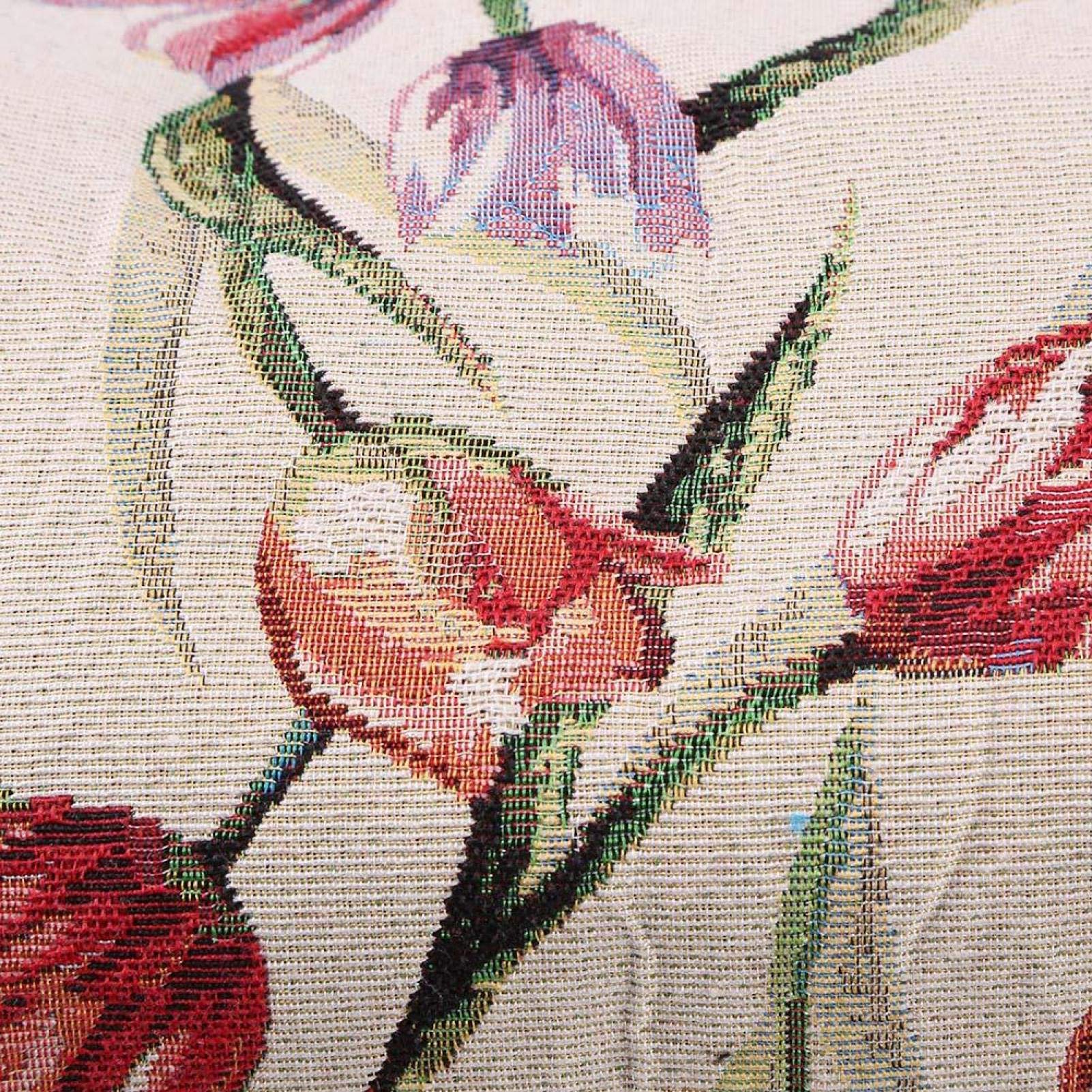 Oumefar Knitting Bag, Household Fabric Bag Crafts Bag for Knitting Needles Storage Sewing Accessories Needles Organizer Bag(Red Tulip) Cosmeticcase