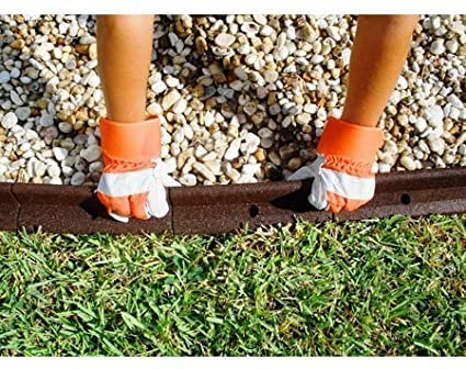 EcoBorder Black Recycled Rubber 4ft Lawn Edging (6pc Box)