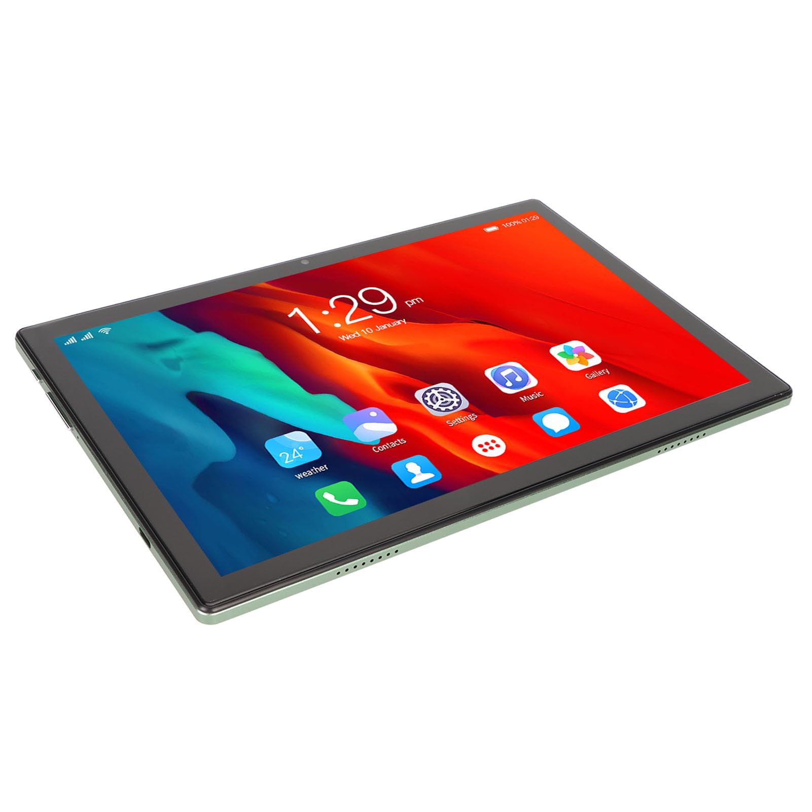 DAUERHAFT 10.1 Inch Tablet Dual Speakers Dual Camera Support 100-240V Fast Charging 8GB 256GB Tablet for Android 12 for Home (US Plug)