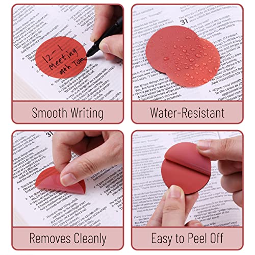 Mr. Pen- Transparent Sticky Notes, 200 Pcs, Pastel Colors, Round Translucent, See Through Bible Sticky Notes