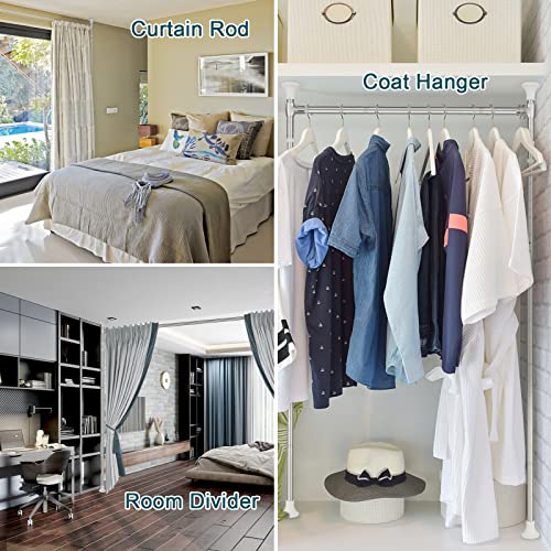 HOSKO Curtain Divider Stand - 48 to 72 inches Expandable Room Divider,Damage Free Freestanding Vertical Tension Stand